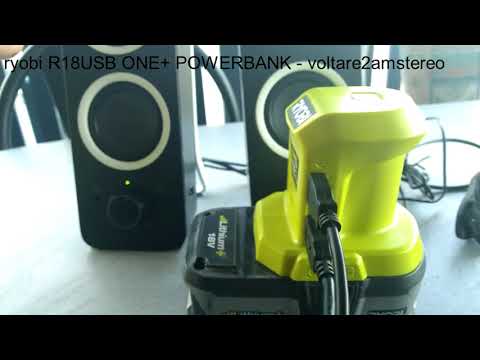 ryobi one+ power bank adaptor Model: #R18USB-0 - YouTube