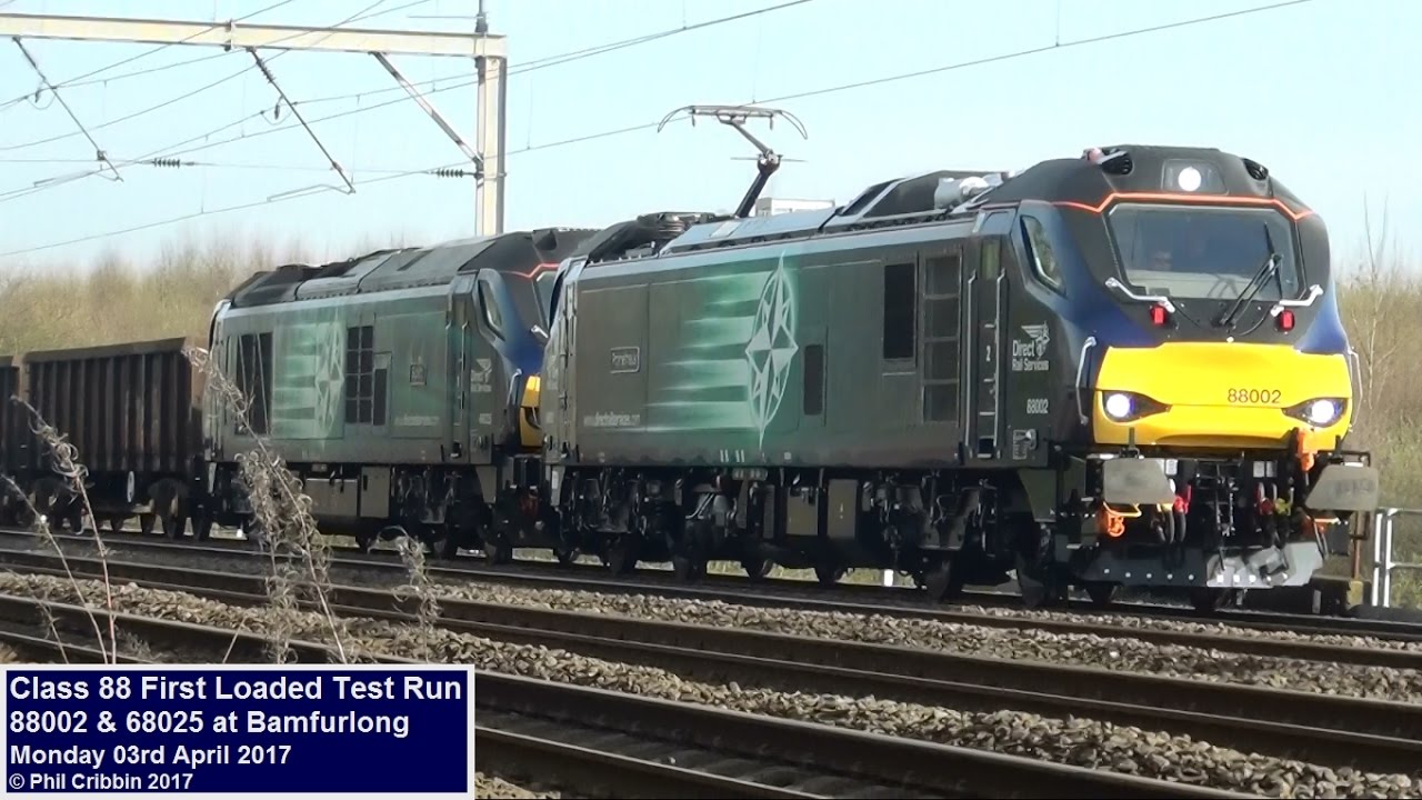 Class 88 First Loaded Test Run - 03rd April 2017 - YouTube