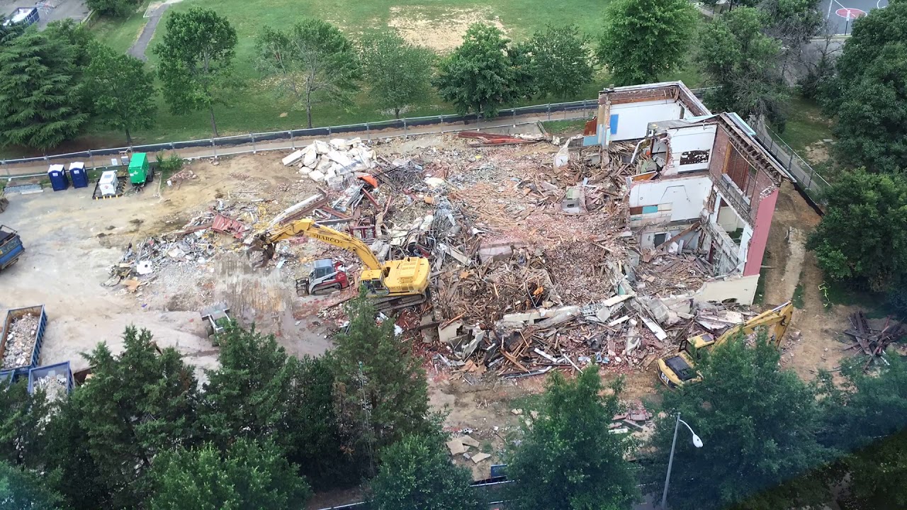 Building Demolition & Material Sorting - YouTube