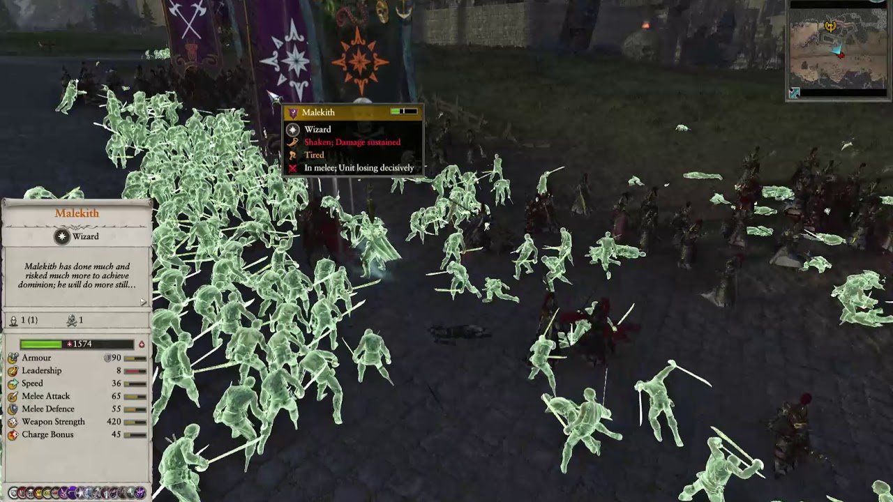 Total War WARHAMMER 2 - Naggarond Guard vs Shadewraith Pirate Mob - YouTube