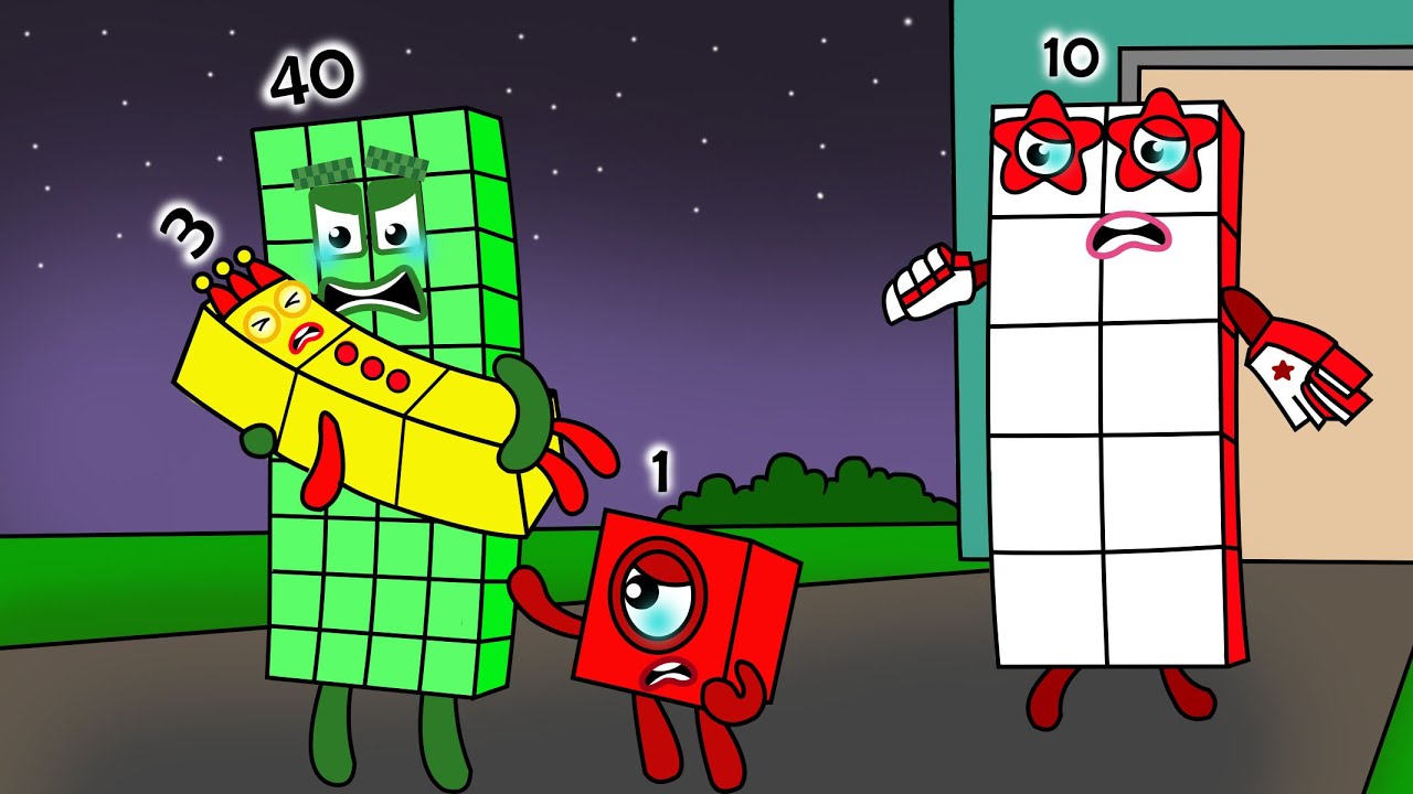 Numberblocks 40 confused NB 3 need help - Numberblocks Fanmade Coloring ...