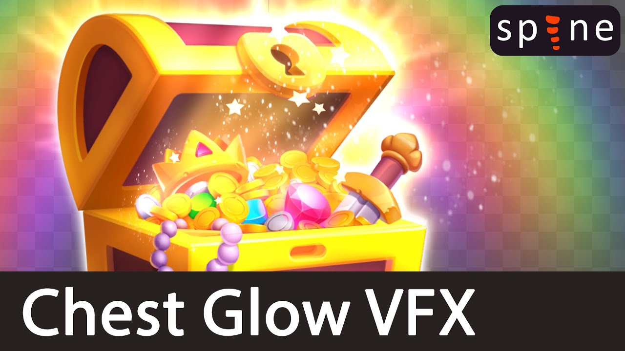 Chest animation in Spine 2D | VFX | Rays | Rainbow| Stars | Particles - YouTube