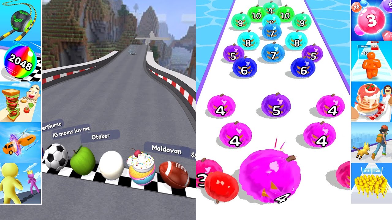 Satisfying Mobile Games - Going Balls vs Marble Run 3D - All Level ...