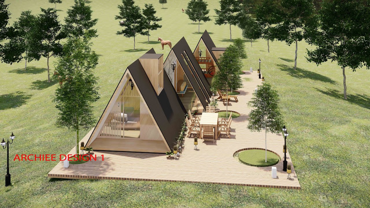 Small tinny house in forest // tiny house animation// tiny house ...