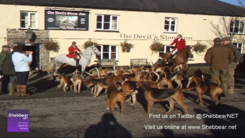The Stevenson Hunt Meeting at the Devil Stone Inn, Shebbear, Devon ...