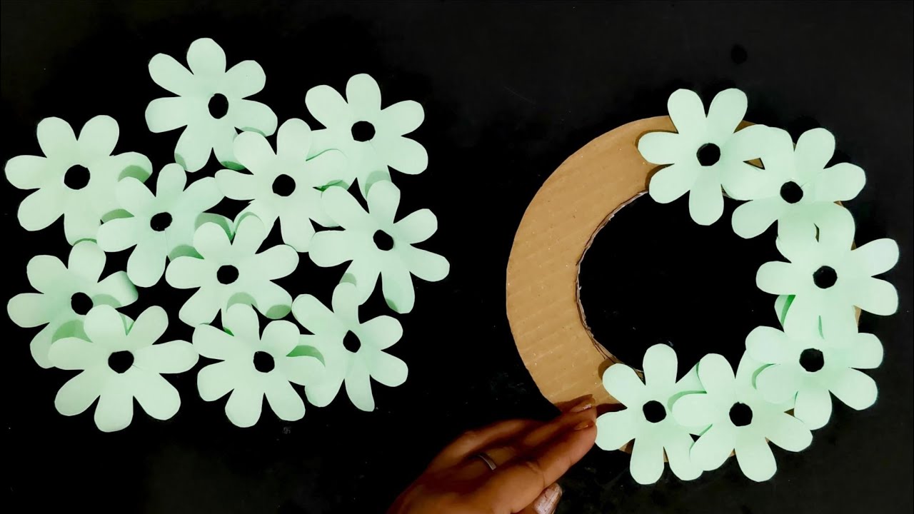 kagaj phool/phool banana/kagaj ke phool banana/colour paper diye phool ...