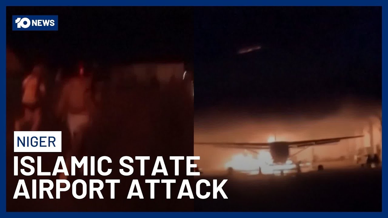 Fire Erupts During ISIS Terror Attack on Niger Airport | 10 News - YouTube