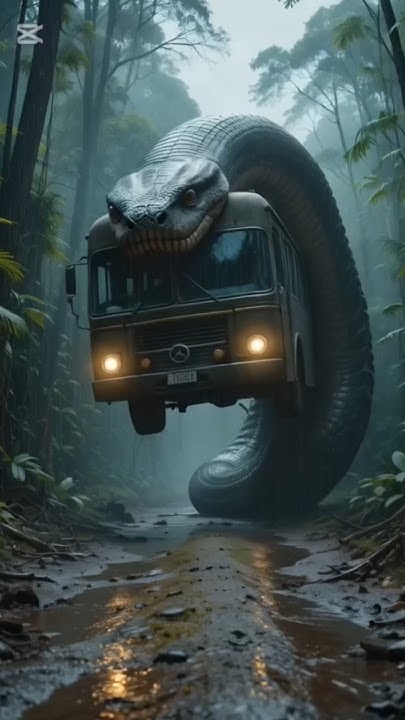 AI Nature Exploration | Amazing Scenery | Python vs Bus😲 #shorts # ...