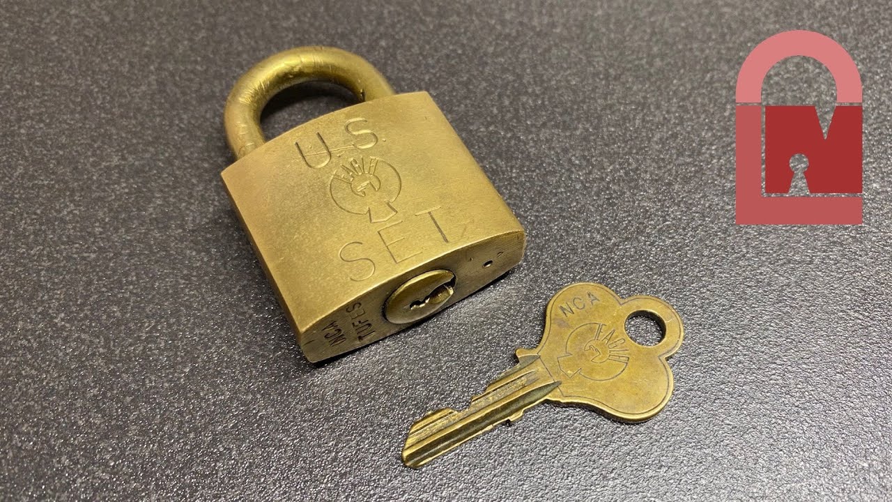 Vintage Eagle US SET Military Padlock Picked - YouTube
