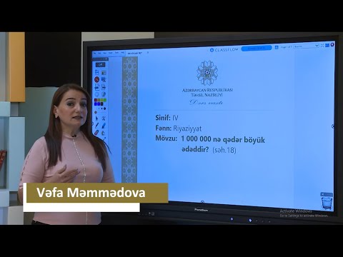 1 000 000 nə qədər böyük ədəddir / IV sinif Riyaziyyat / Vəfa Məmmədova