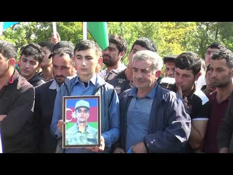 Oğuz rayon Şəhidi Nuralıyev Elşən Rövşən oğlunun dəfn mərasimi