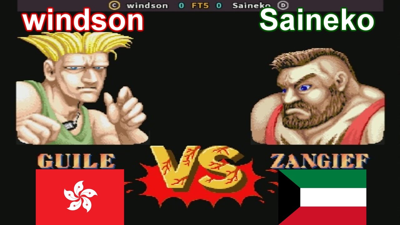Street Fighter II - The World Warrior - windson vs Saineko FT5 - YouTube