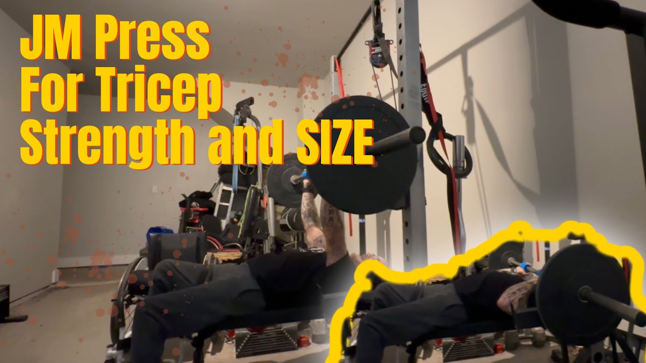 JM Press for tricep strength and size - YouTube