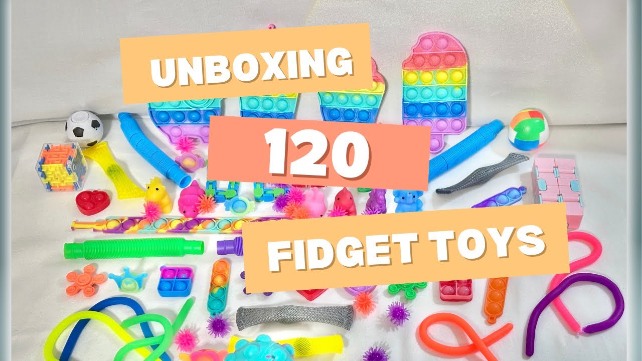 ASMR 22 minutes *UNBOXING* of 120 FIDGET TOYS - YouTube