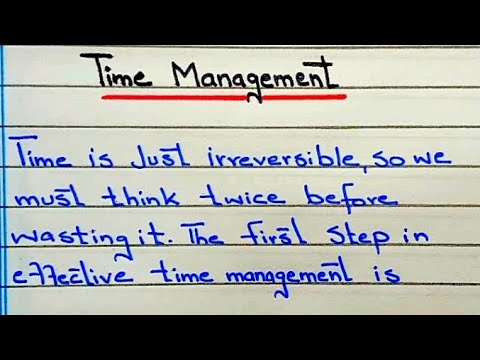 Write Essay On Time Management|How to Manage Your Time |Time management ...