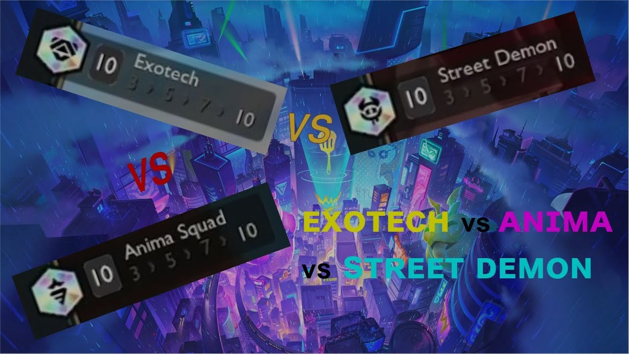 10 ANIMA vs 10 EXOTECH vs 10 STREET DEMON!! Insane High rolls! TFT Set ...