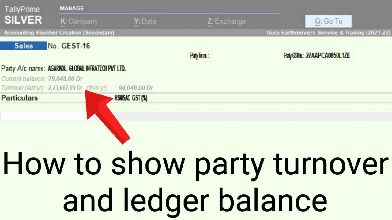 How to show party turnover in Sale Vocuher || Activate turnover ...