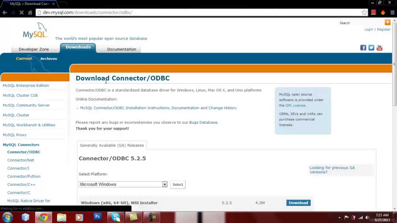 Linking Mysql To Ms Access 2010 Using Wamp Server Youtube