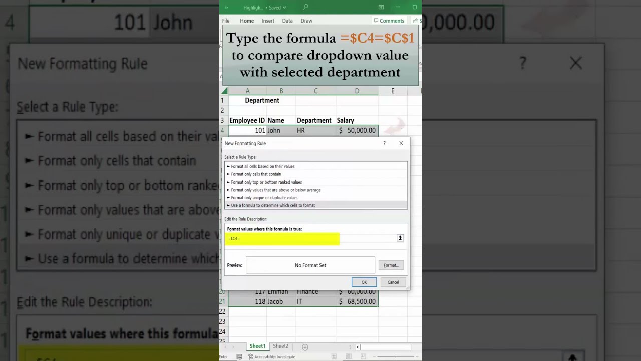 How To Highlight Rows Based On Dropdown List Selection In Excel YouTube How To Highlight Rows Based On Dropdown List Selection In Excel YouTube