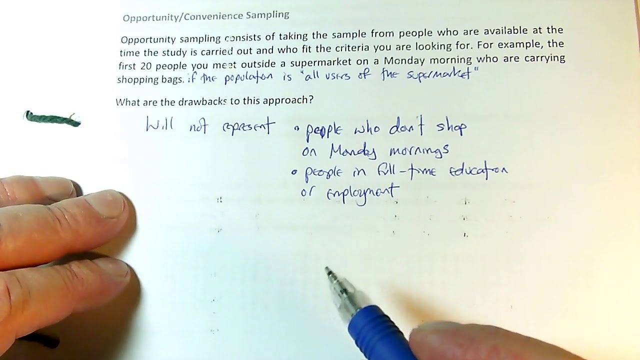 opportunity sampling - YouTube