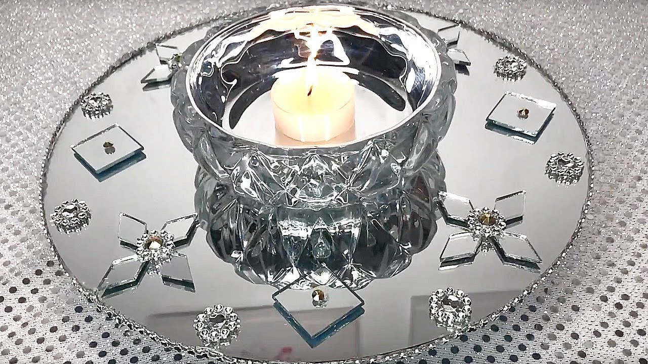 DIY Mirror Crystal Centerpiece With Swarovski Crystals 💎 - YouTube