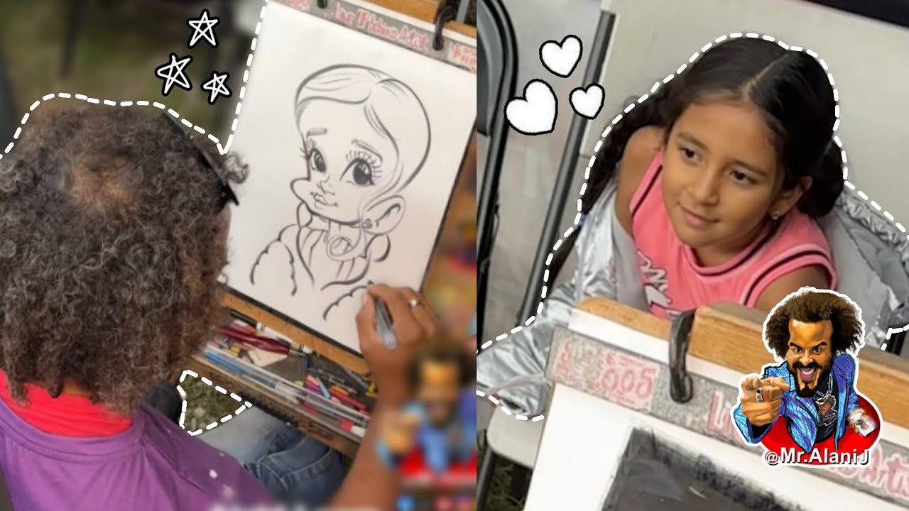 Amazing color caricature with exaggerated features - YouTube