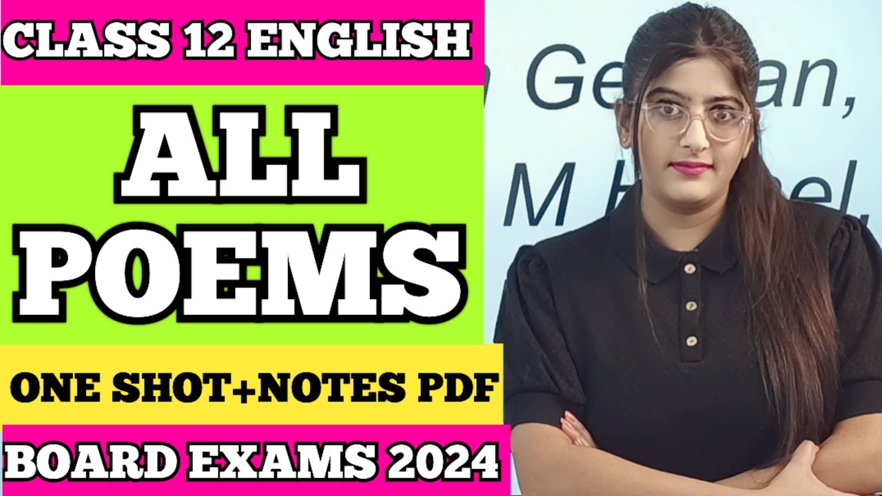All Poem Class 12 English Board Exam 2024 - YouTube