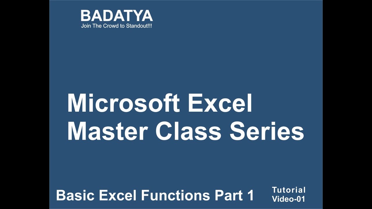 Basic Excel Functions Most Commonly Used Functions In Excel Part 1 basic-excel-functions-most-commonly-used-functions-in-excel-part-1