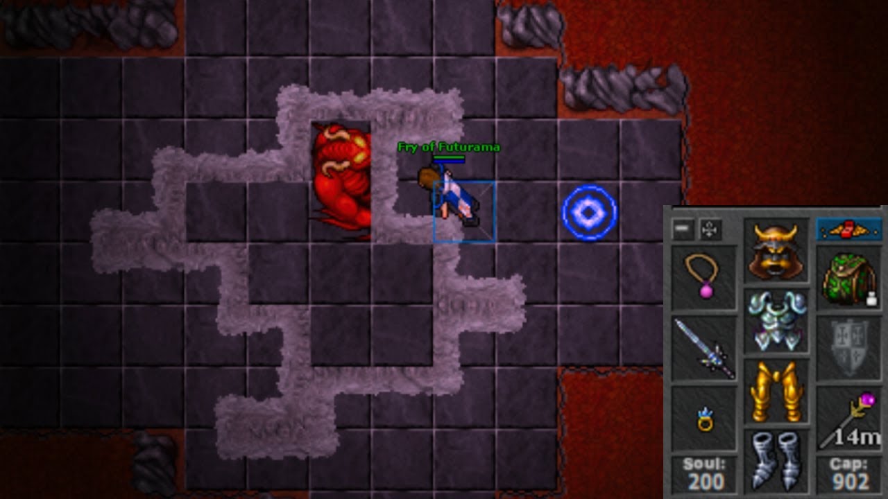 Gameplay Tibia - Celebra: Try killing my first demon at level 101 - YouTube