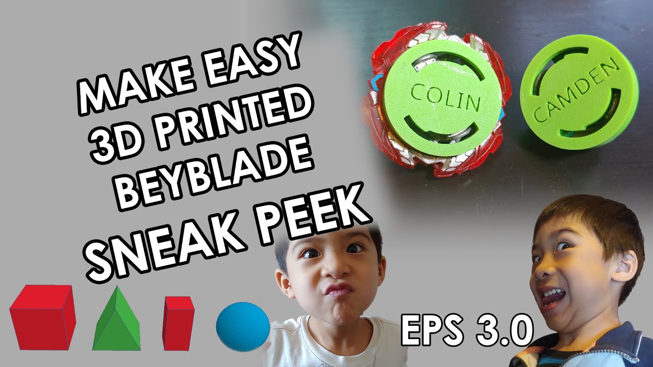 MAKE EASY 3D PRINTED BEYBLADE | CUSTOM | BEYBLADE BATTLE | TINKERCAD ...