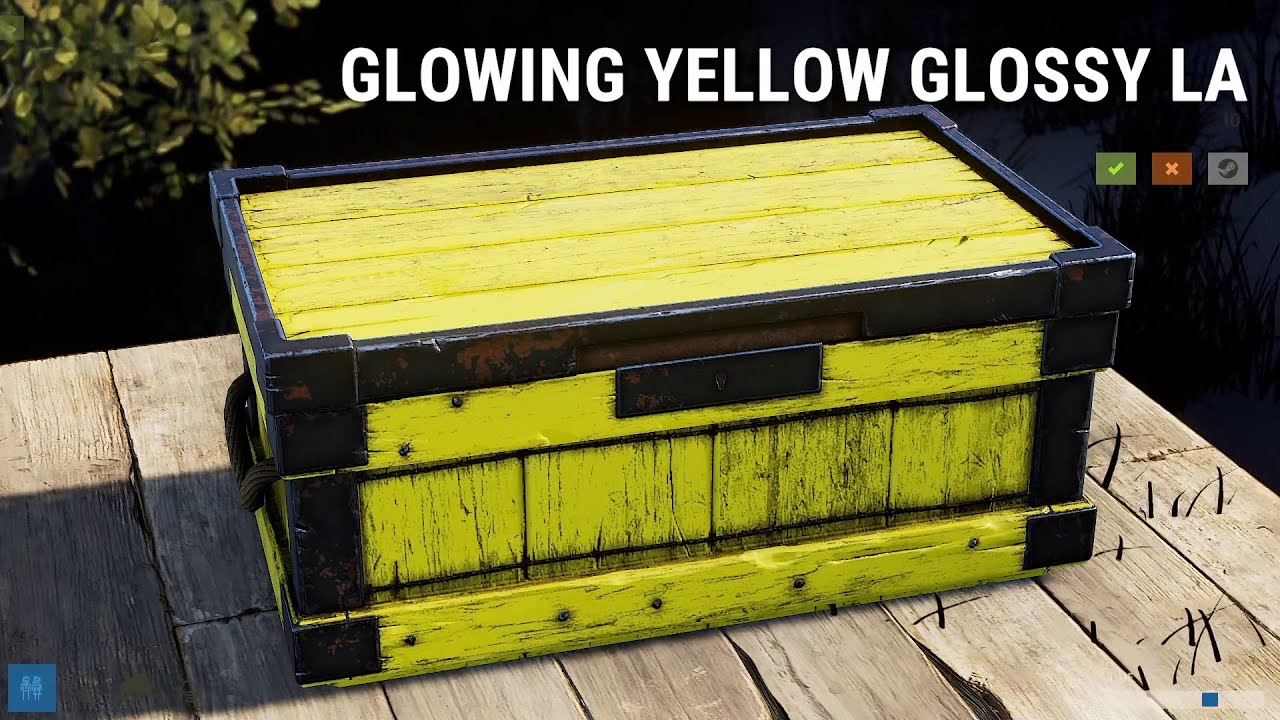 Rust - Glowing Yellow Glossy Large Wood Box - YouTube