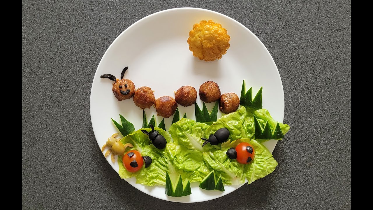 Насекомые\Insects\ KIDS FOOD ART - YouTube