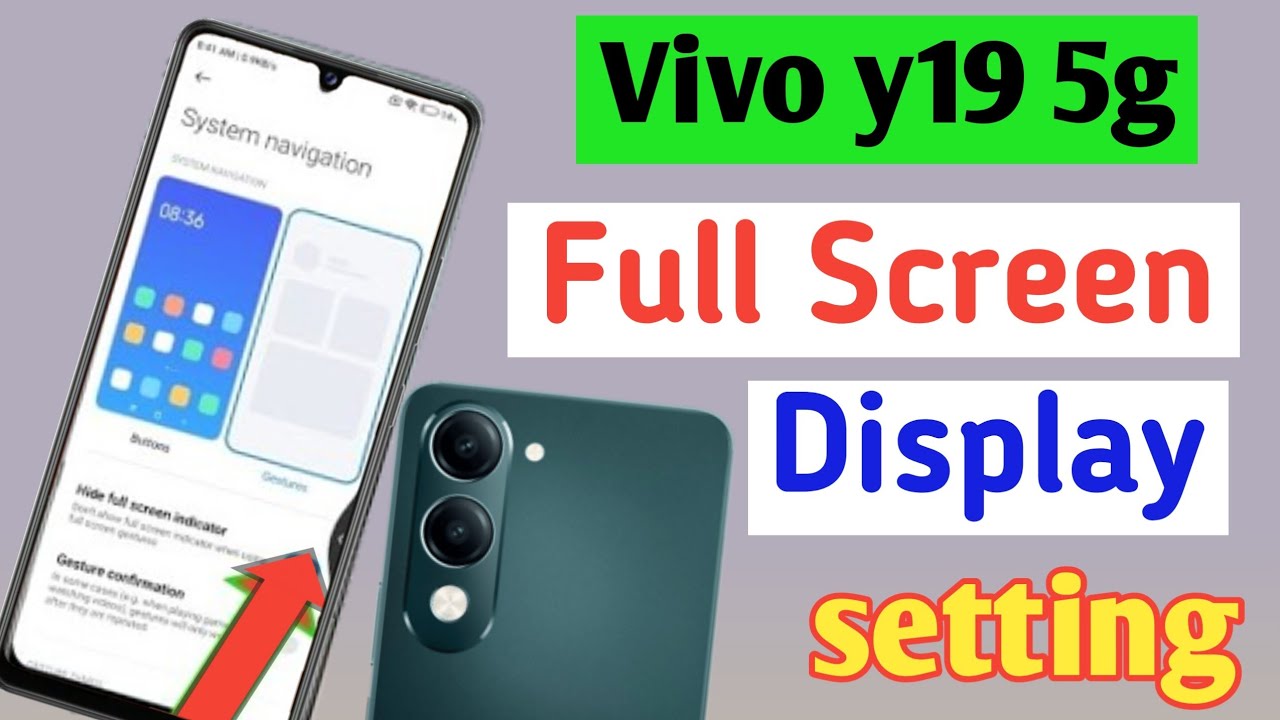 Vivo y19 5g full screen mode settings | How to use full screen display ...