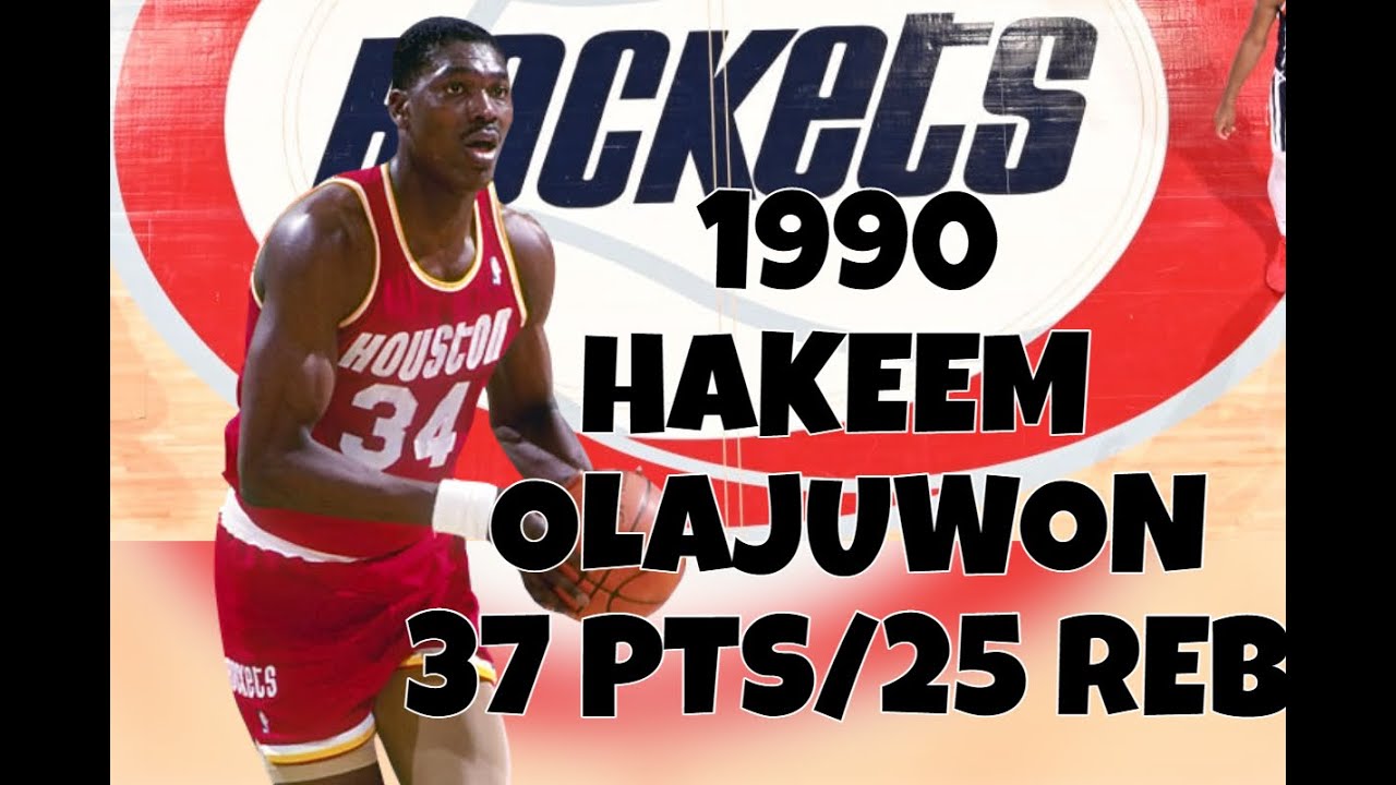 Hakeem Olajuwon Highlights 37 Points 25 REB 5 BLKS - YouTube