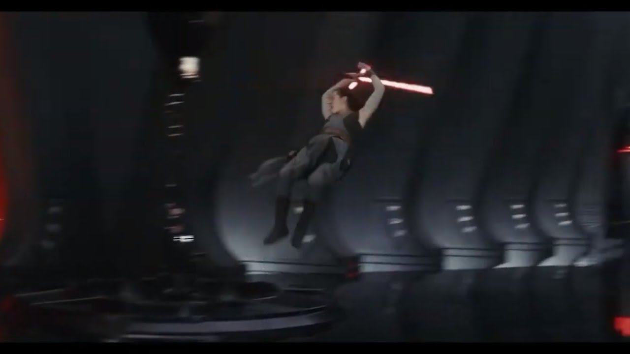 Snoke Pushes Rey With His Force - YouTube