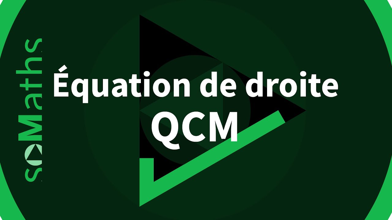 Équation de droite | QCM - YouTube