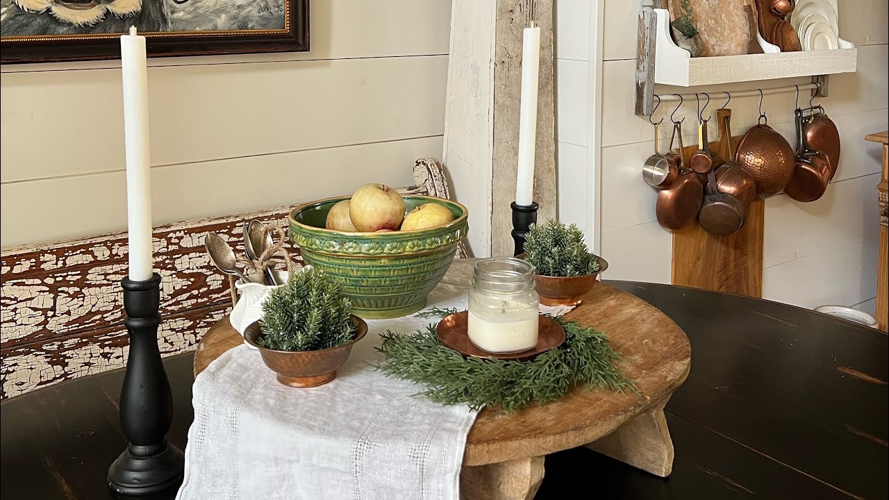 How Easily Style a Winter Table Centerpiece - YouTube