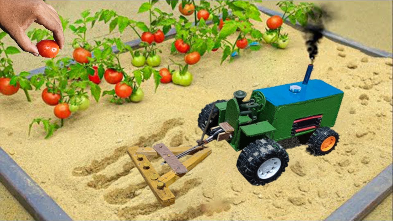 Diy mini tractor making agriculture cultivator for tomato Farming ...
