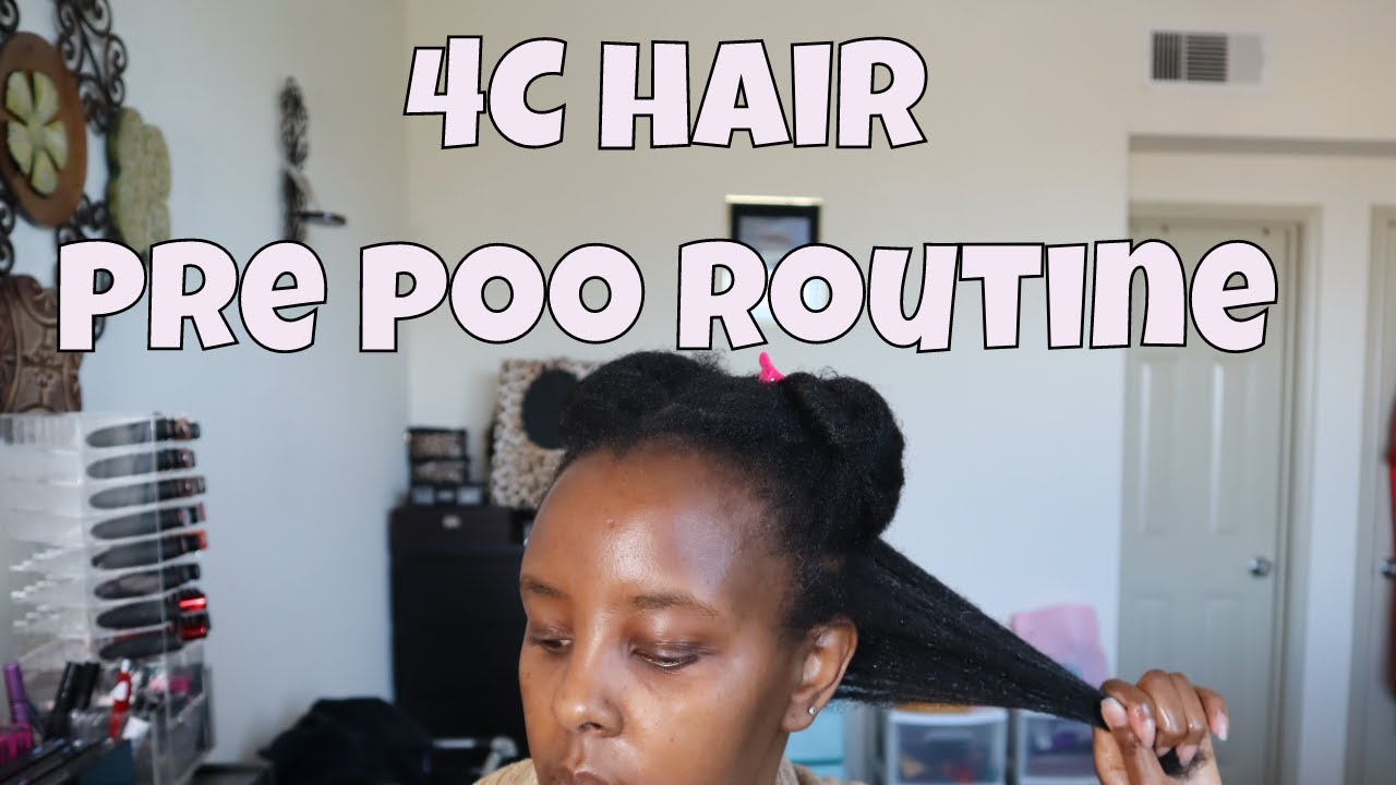 How to Pre-poo 4C hair | Pre-poo to natural protective style | High ...