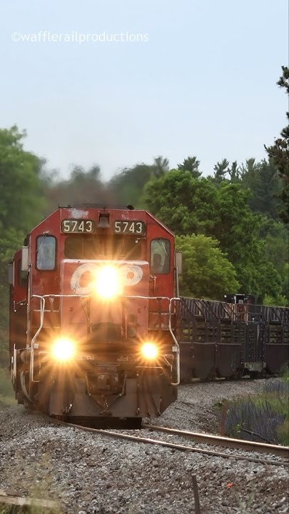 CP 5743 and Welded Rail #railroad #train #sd40 - YouTube