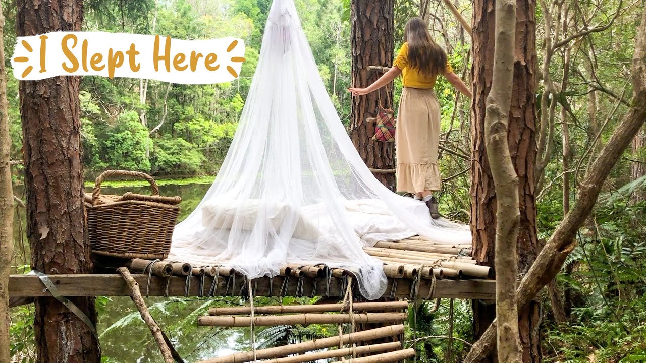Sleeping In The Treetops In My Jungle Treehouse! - YouTube