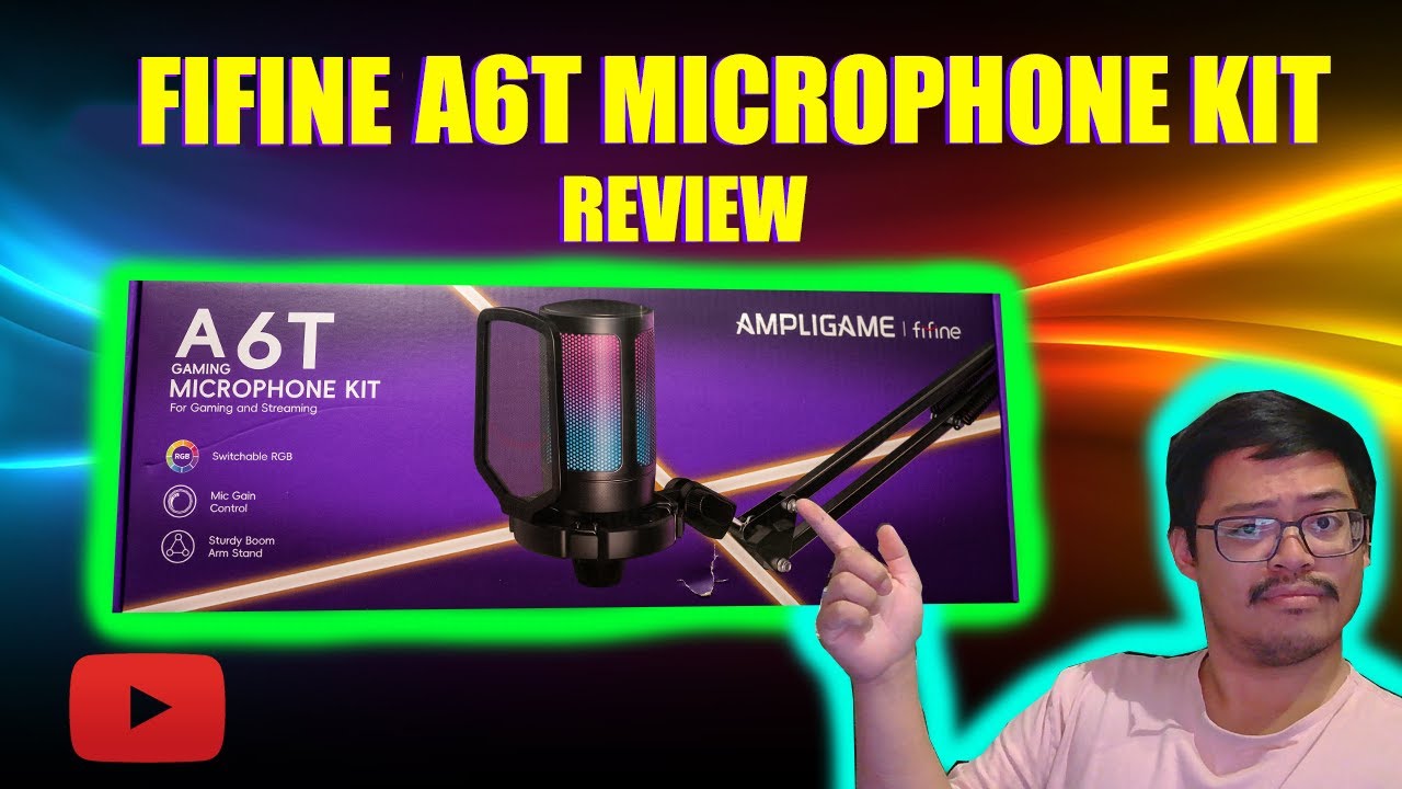 FiFine A6T Microphone Kit Review & Comparison to Shure MV7+ - YouTube