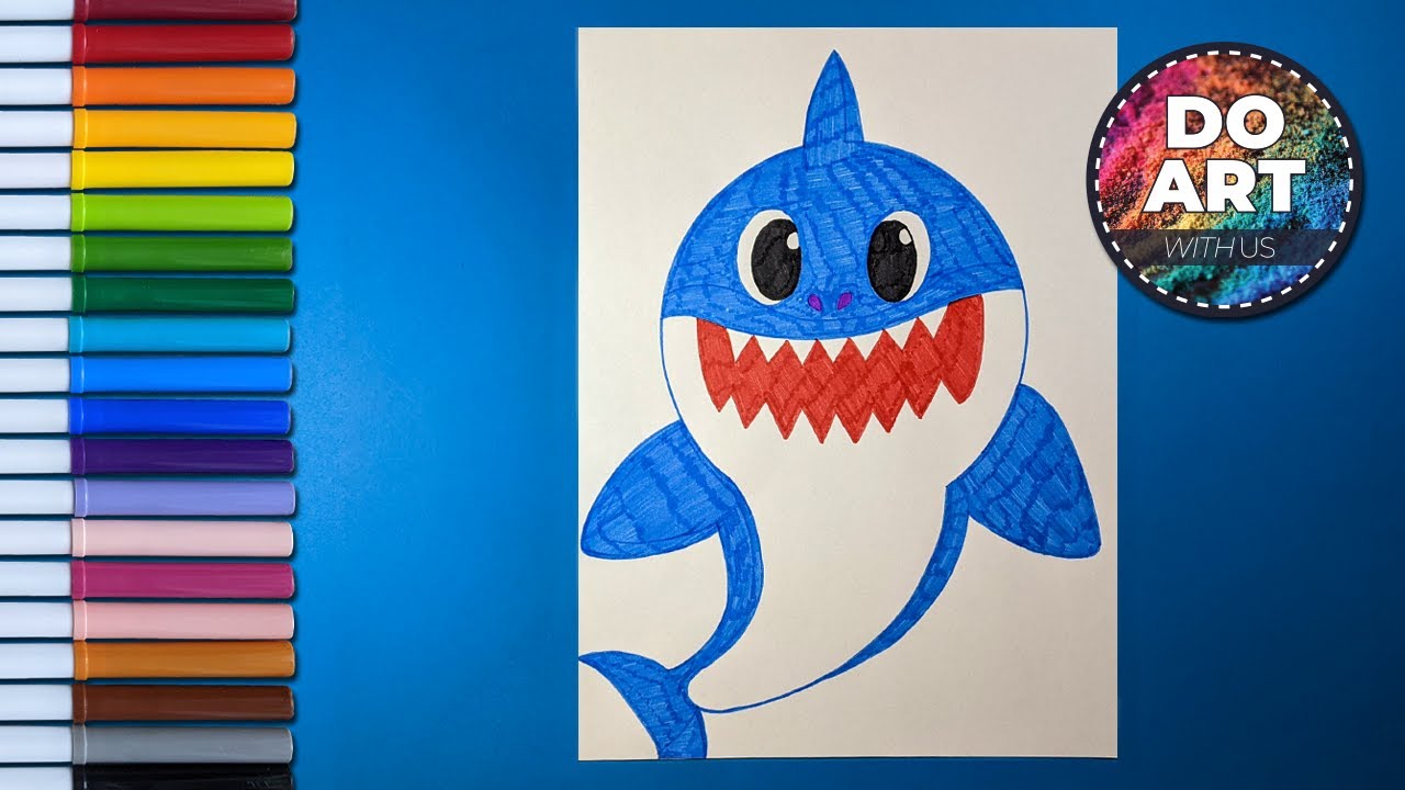 How to Draw Daddy Shark | EP.033 - YouTube