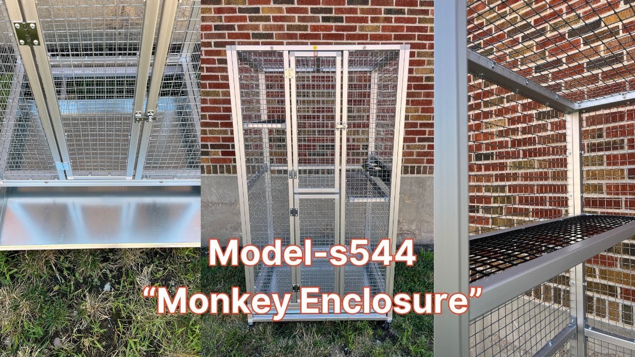 Model-s544 Standard Monkey Enclosure | CDEcages.com - YouTube