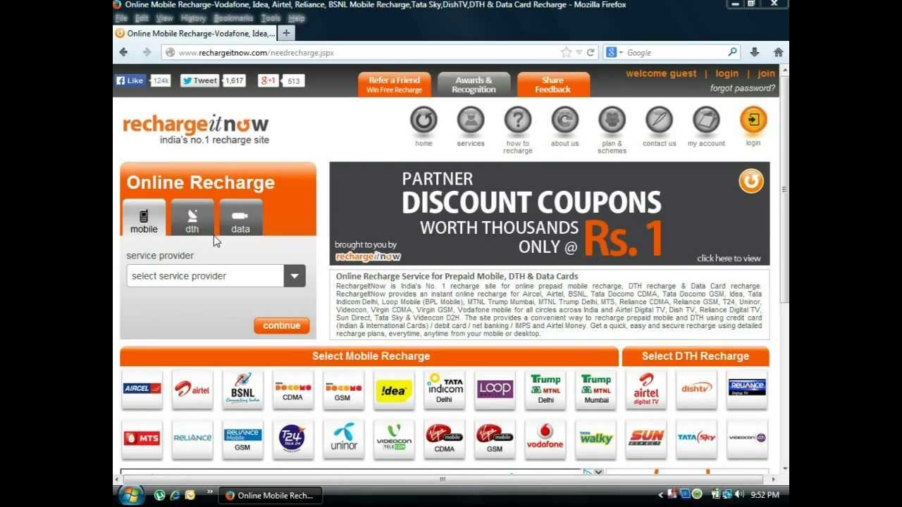 RechargeItNow Mobile Recharge Full Review! - YouTube