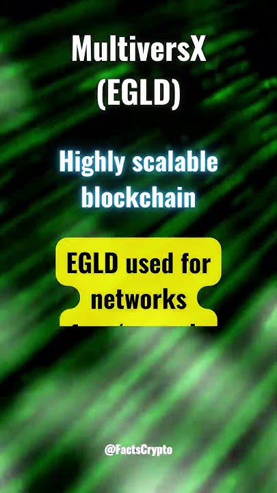 MultiversX (EGLD) - Highly Scalable Blockchain - YouTube