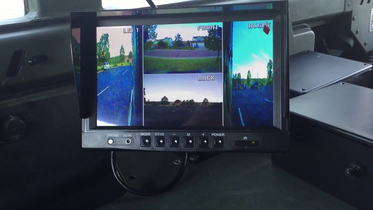 HMMWV rear view safety camera system - YouTube