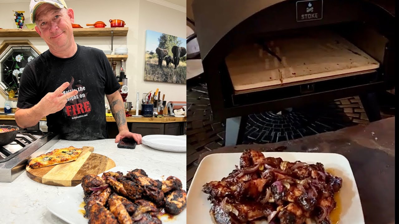 Roasted Wings in the Stoke Pizza Oven - YouTube