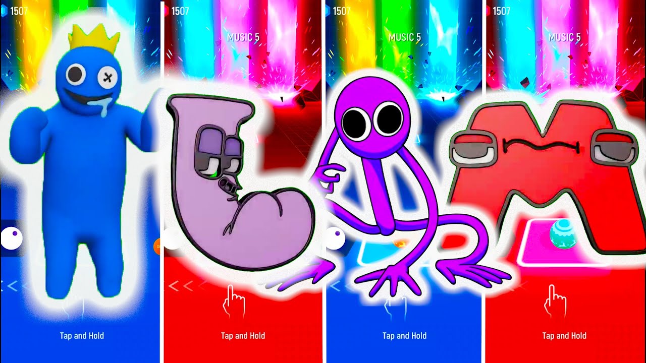 Blue rainbow Friends VS Alphabet lore J VS Purpl Rainbow Friends VS ...