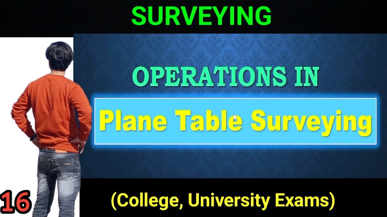 Adjustment of plane table or operation in plane table Surveying in ...